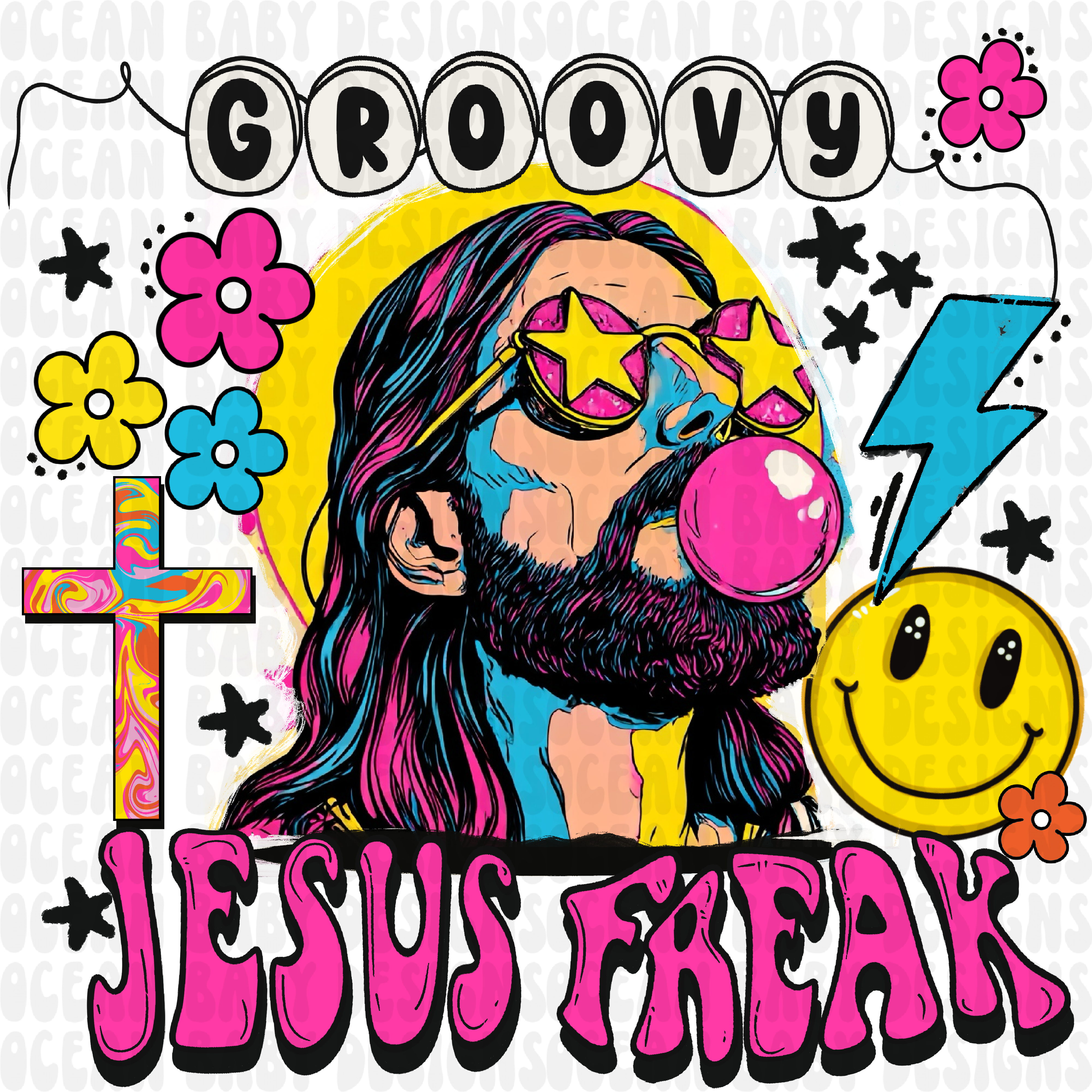Groovy Jesus freak – Ocean Baby Designs